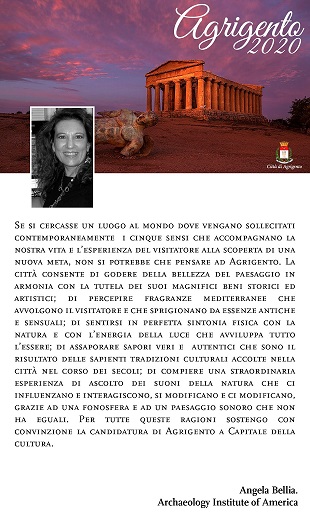 “Agrigento 2020”: nuovo endorsement della studiosa Angela Bellia ...